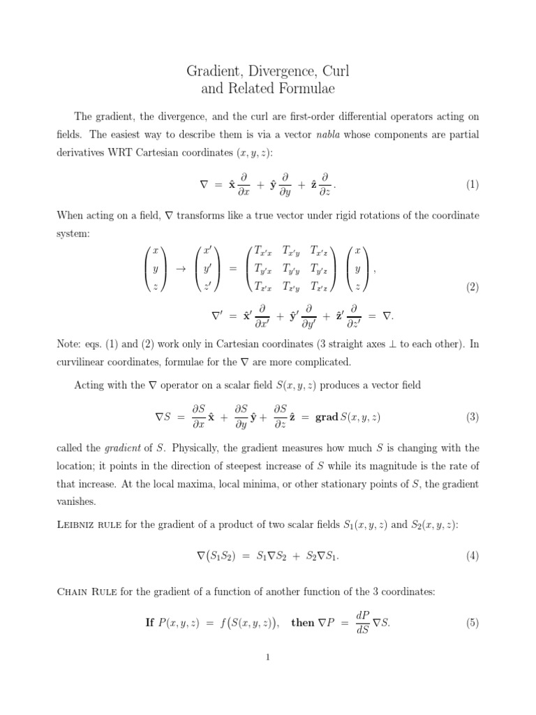 Understanding the Fundamental Operators of Vector Calculus: A Comprehensive Explanation of ...
