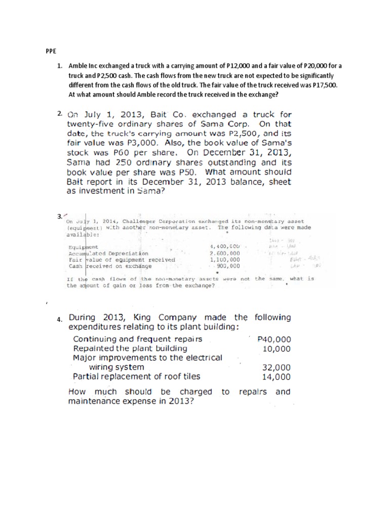 PPE Problem Set | PDF | Depreciation | Business Economics