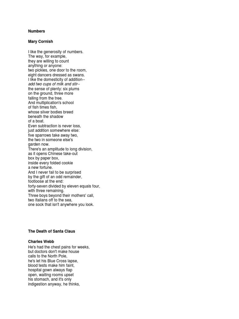 Poems & Declamation Piece | Christmas