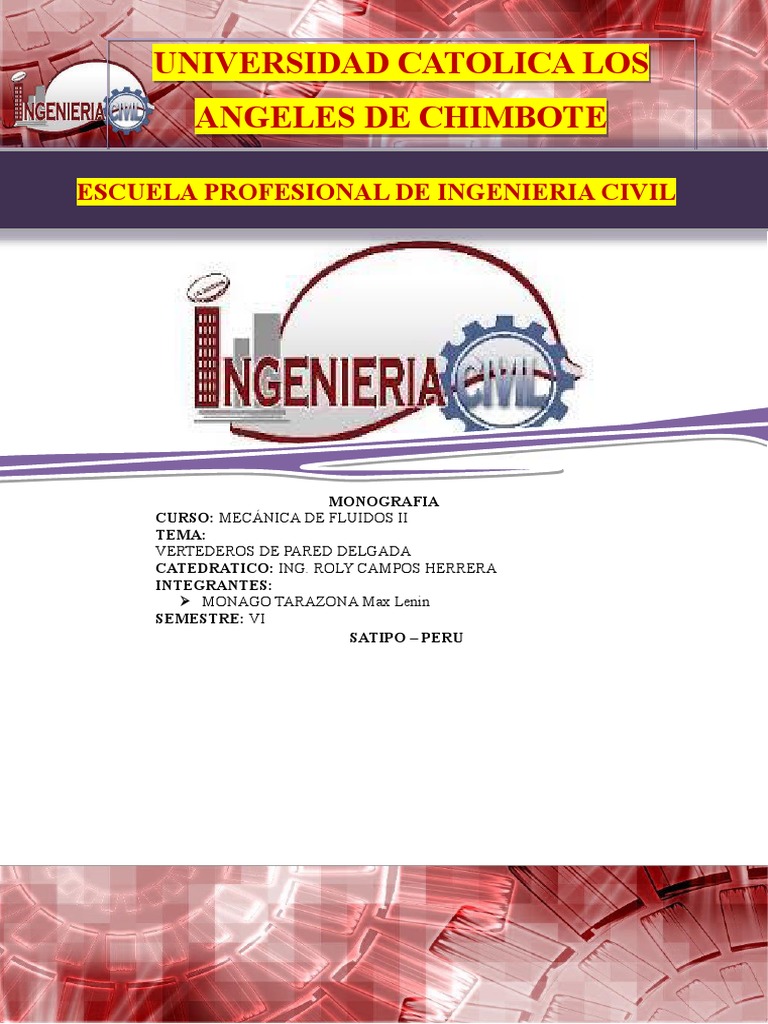 Vertederos de Pared Delgada | PDF | Descarga (hidrología) | Triángulo