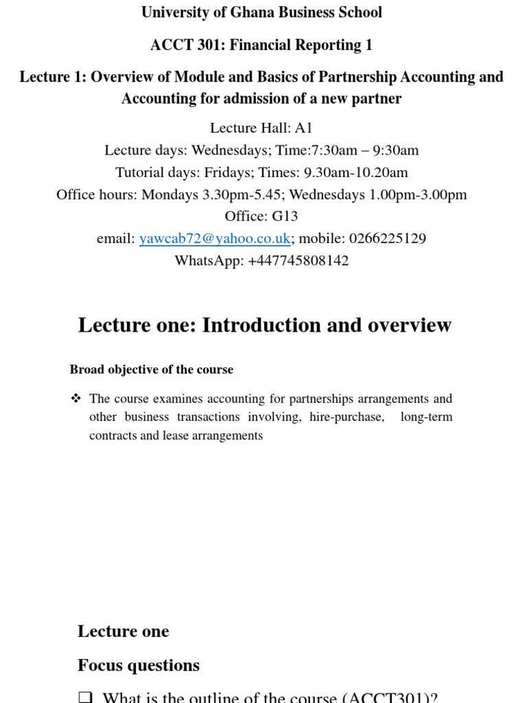 ACCT 301 Lecture Slides FR | PDF | Goodwill (Accounting) | Debits And ...