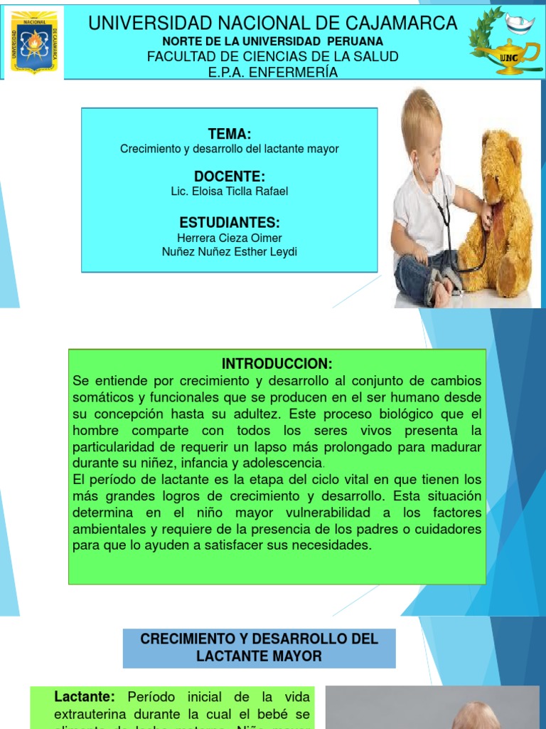 Crecimiento y Desarrollo Del Lactante Mayor | PDF | Nutrición | Dieta y ...