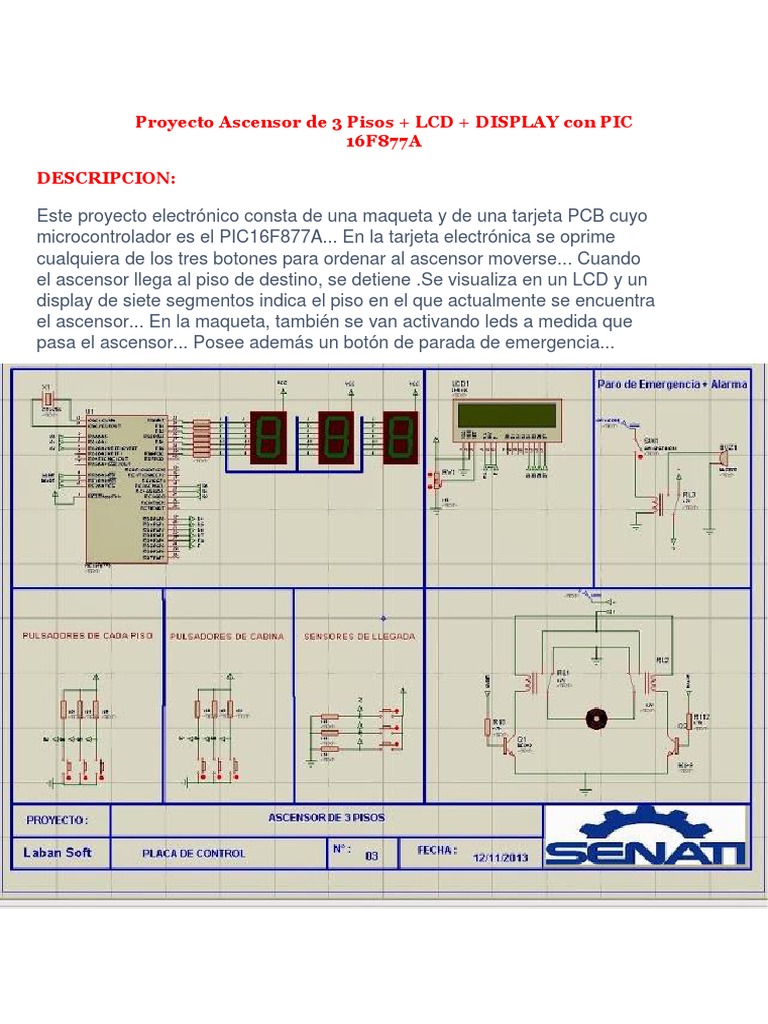 Proyecto Ascensor de 3 Pisos | PDF | Ascensor | Ingeniería Informática