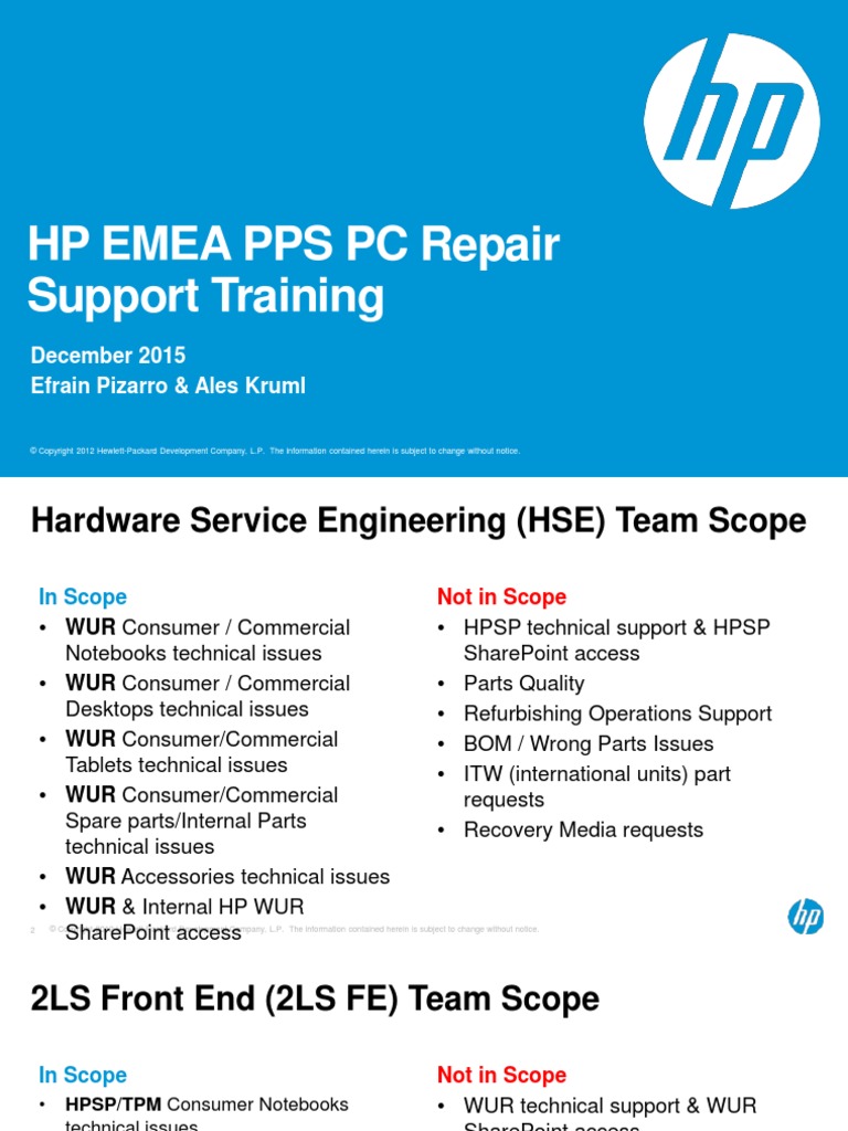 HSE Presentation FULL Dec2015 | PDF | Bios | Personal Computers