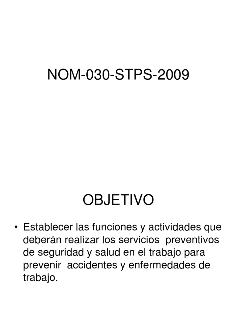 Nom 030 STPS 2009 | PDF
