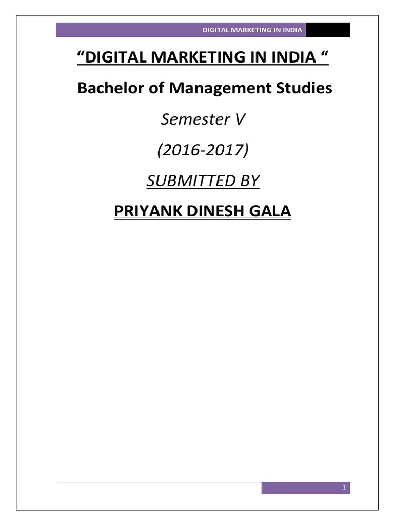 Tybms Project Pdf Digital Marketing Mobile Phones