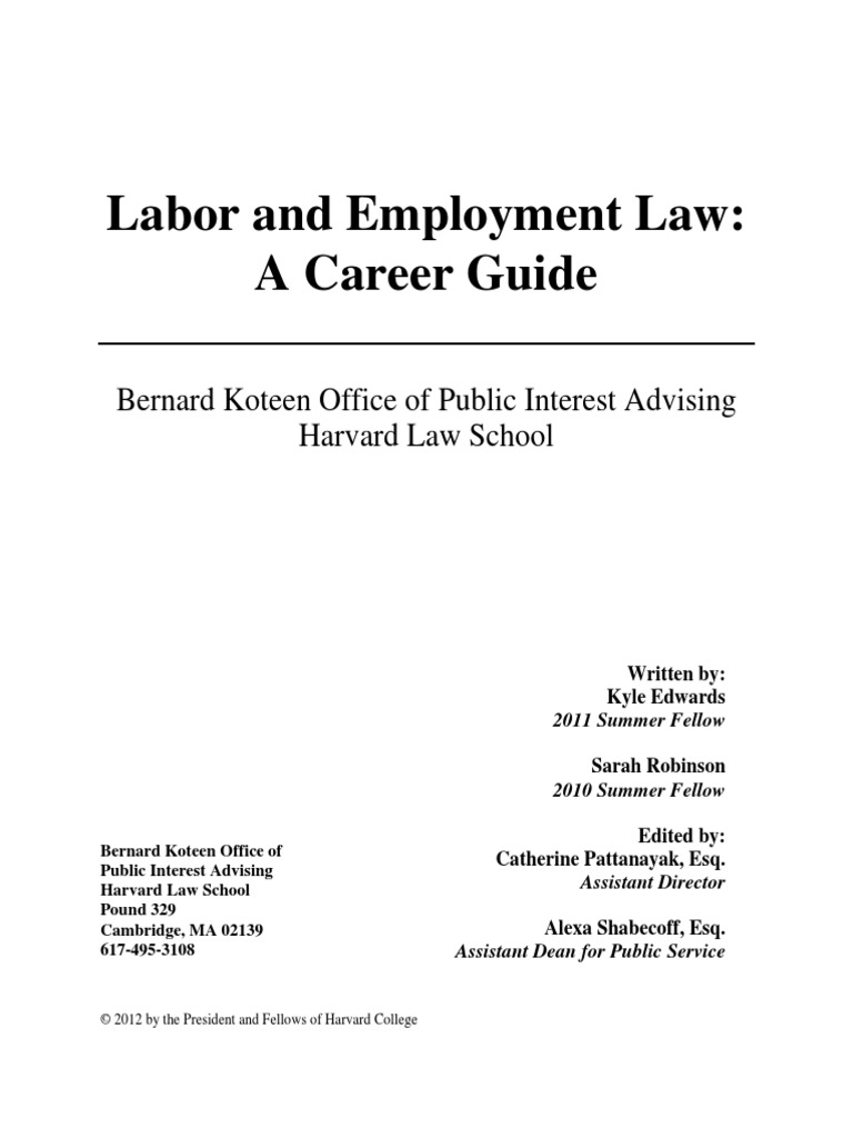 Labor and Employment Law Guide | PDF | Equal Employment Opportunity ...