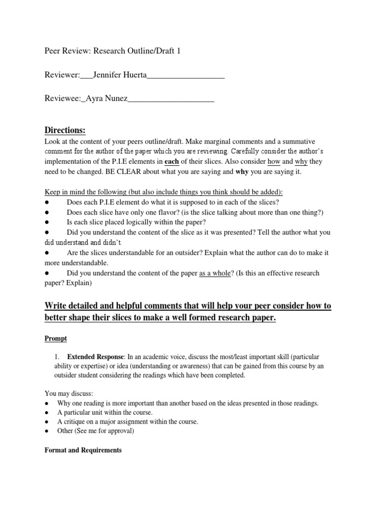 Peer Review Research Outline 2fdraft 1 | PDF | Epistemology | Communication