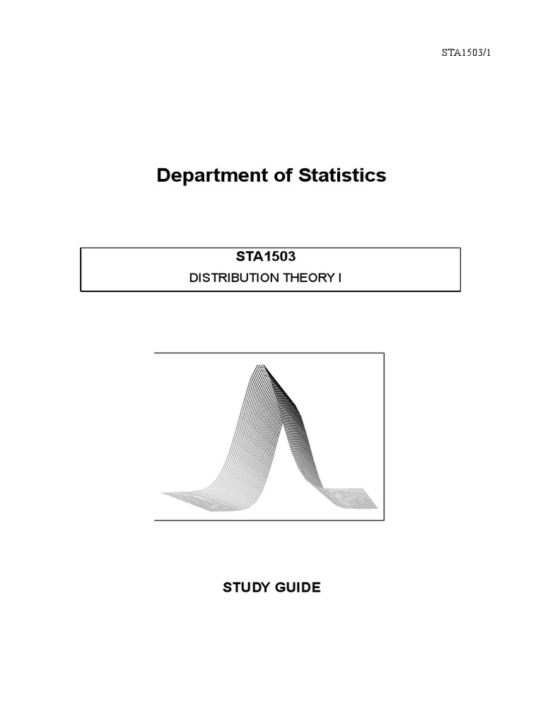 Department of Statistics: Distribution Theory I | PDF | Probability ...