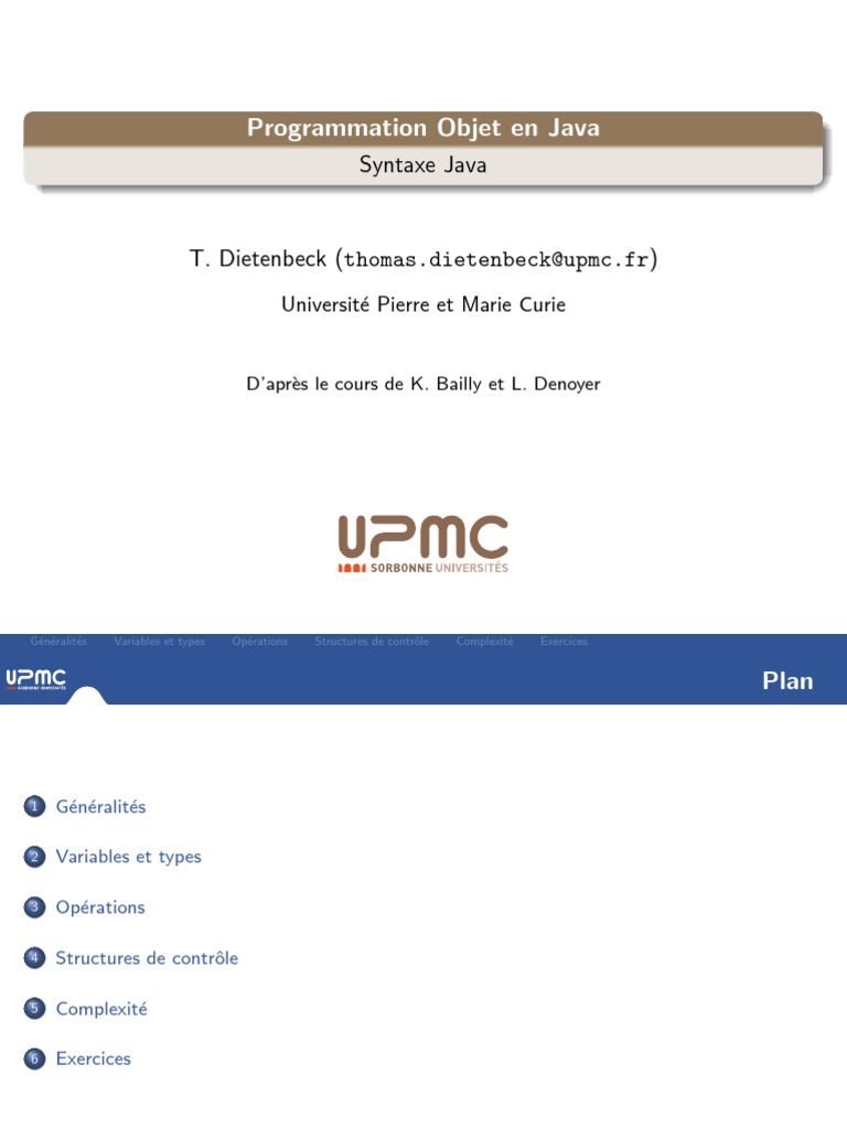 CM1 PDF | PDF | Java (Langage de programmation) | Compilateur
