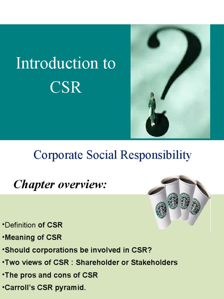 Introduction To CSR: Corporate Social Responsibility | PDF | Corporate ...