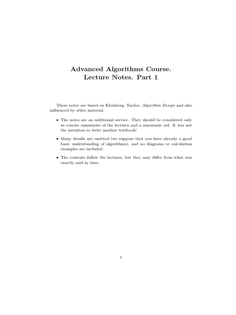 Advance Algorithmic | PDF | Time Complexity | Algorithms