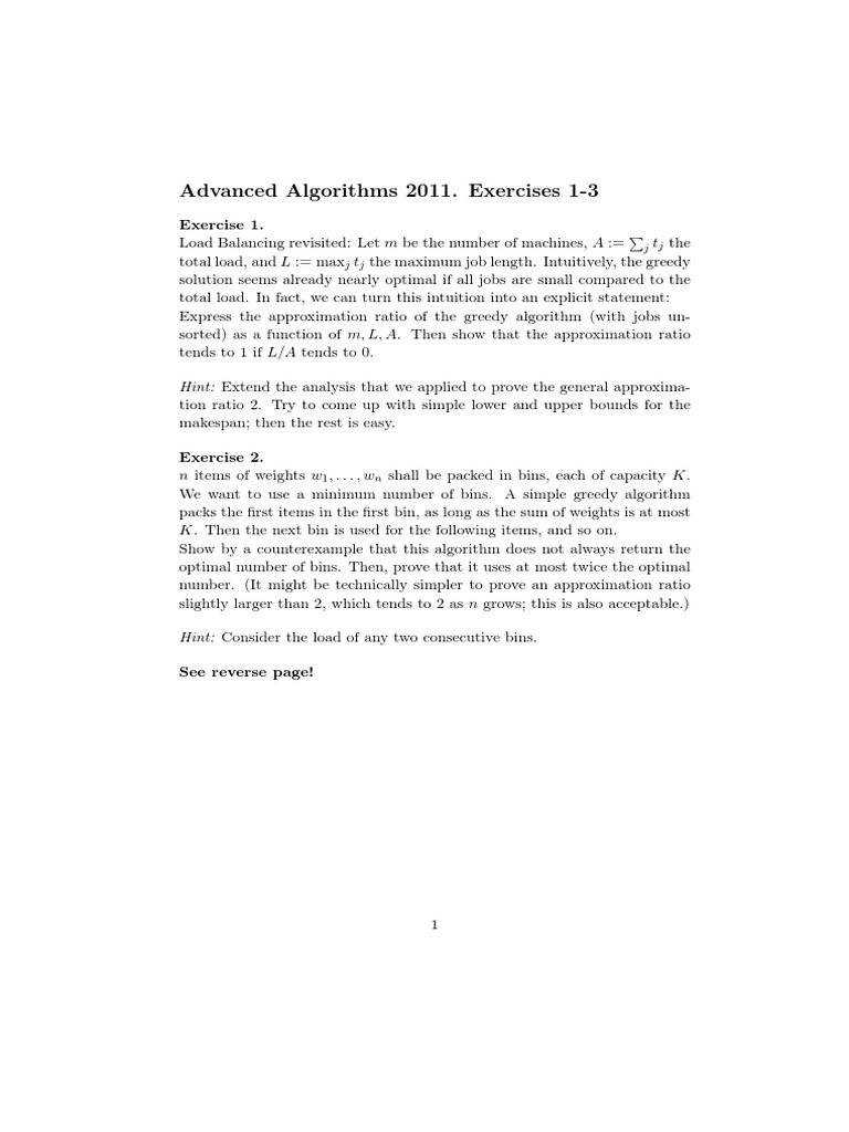 Load Balancing Algorithms: Analysis of Greedy Approaches and Introduction to Basic Probability ...