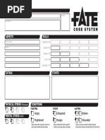 Fate Core Character Sheet | PDF