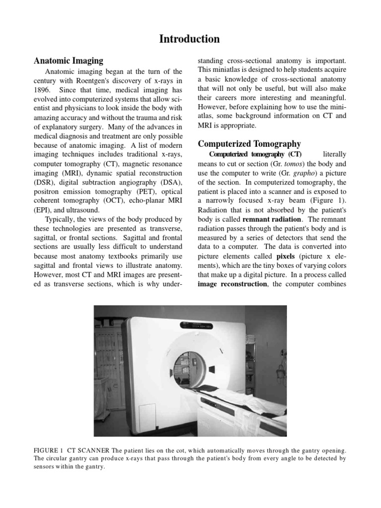 Anatomic Imaging Techniques Overview | PDF | Magnetic Resonance Imaging ...