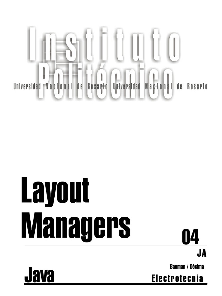 Capítulo 06a (Layout Managers) | PDF | Java (lenguaje de programación ...