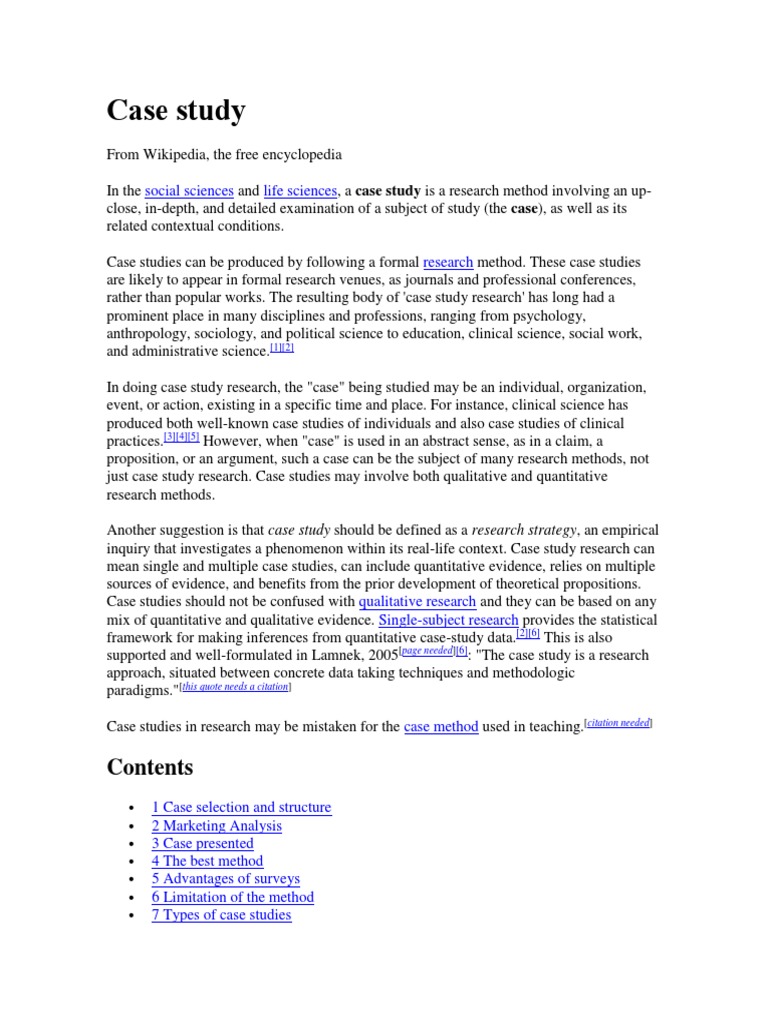 An In-Depth Examination of Case Study Research: Selection, Structure ...