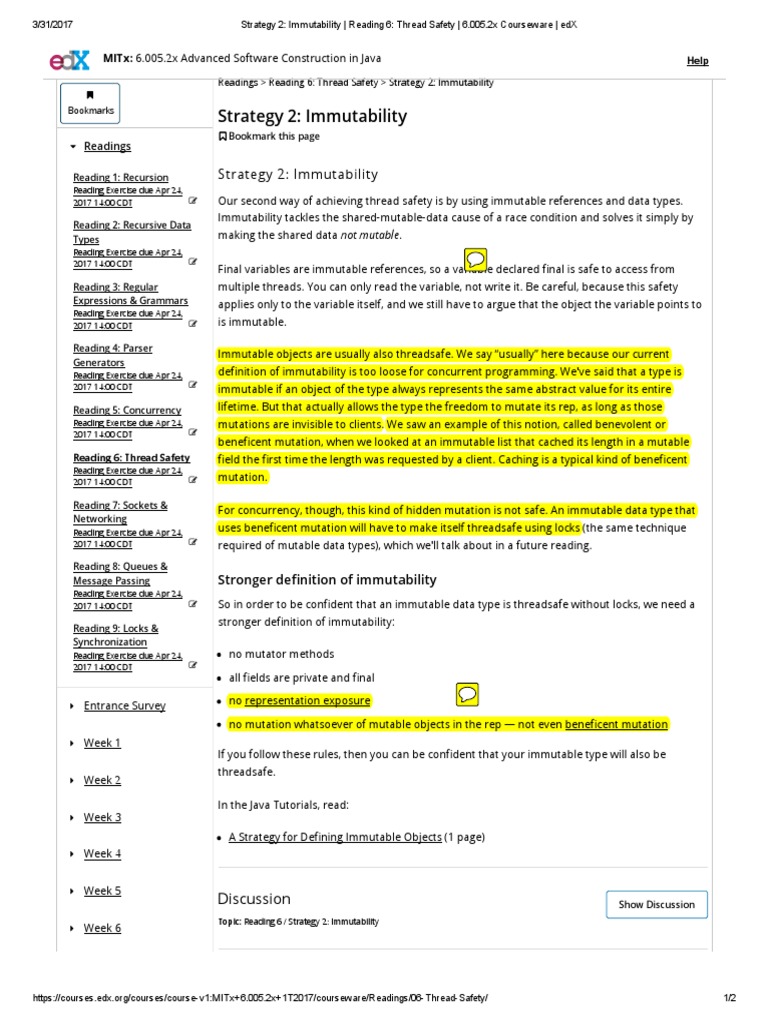 4 Immutability | PDF | Concurrency (Computer Science) | Software Engineering