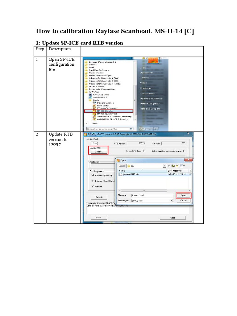 Update RTB Version and Calibrate Raylase Laser Scanhead | PDF | Optics | Computing