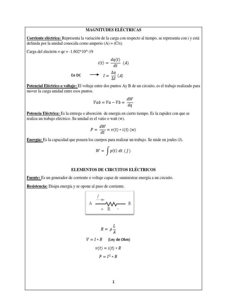Hoja De Trabajo De Matemáticas De Circuitos