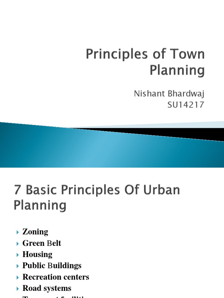 Principles of Town Planning by Nishant Bhardwaj | PDF