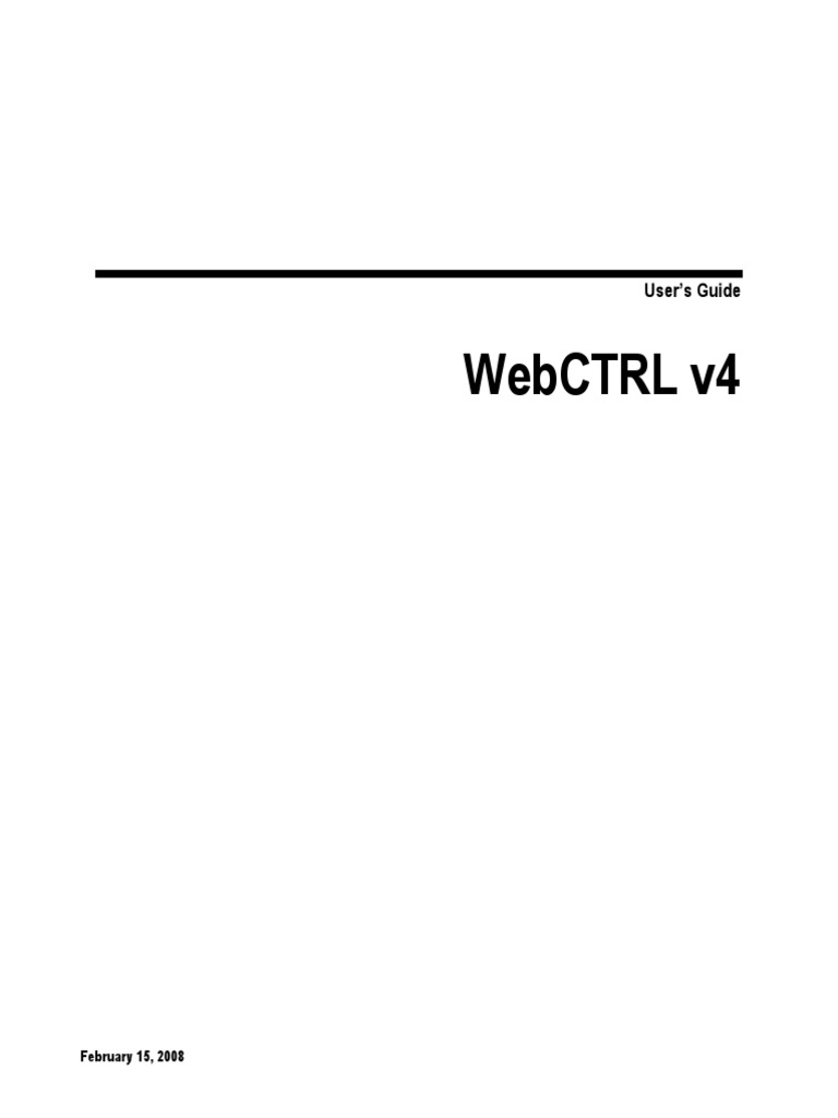 Webctrl V4: User'S Guide | PDF | Web Service | Portable Document Format