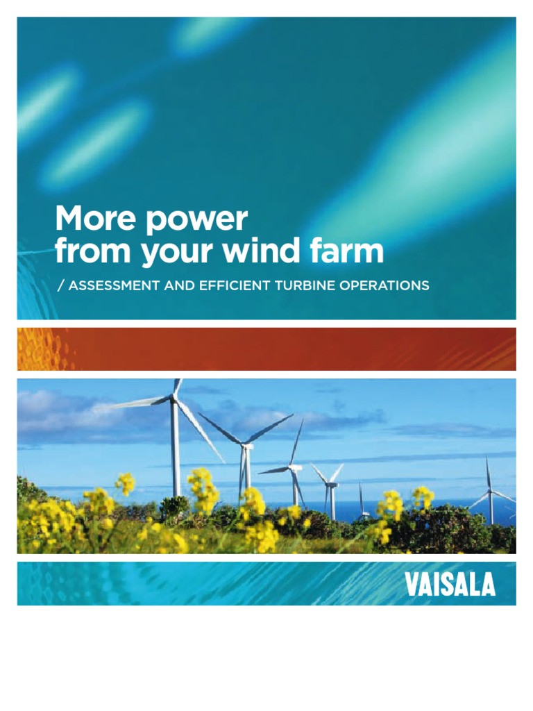 Vaisala Wind Energy Brochure | PDF | Wind Power | Wind Turbine