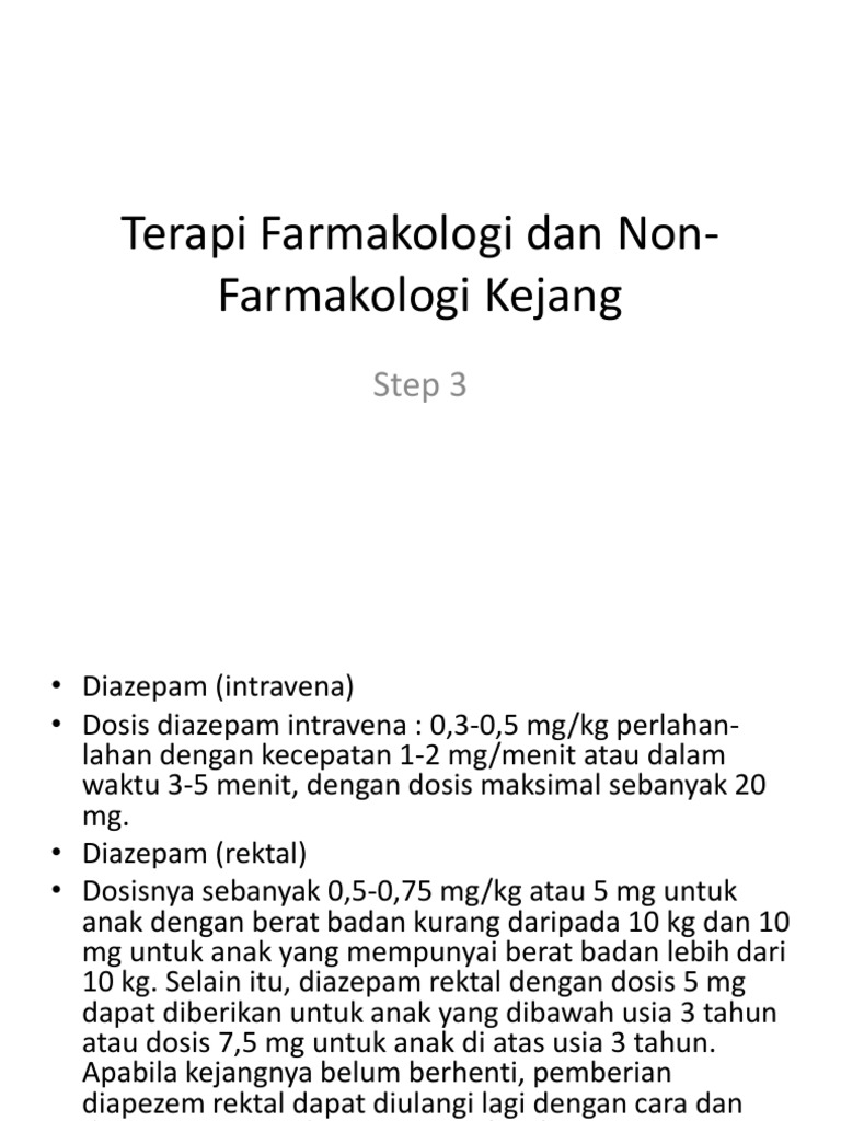Terapi Farmakologi Dan Non-Farmakologi Kejang Step3 | PDF