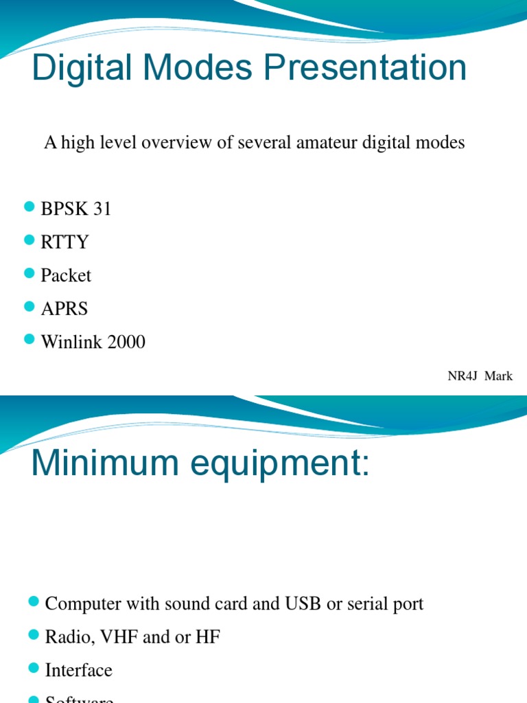 Digital Modes Overview | PDF | Amateur Radio | Media Technology