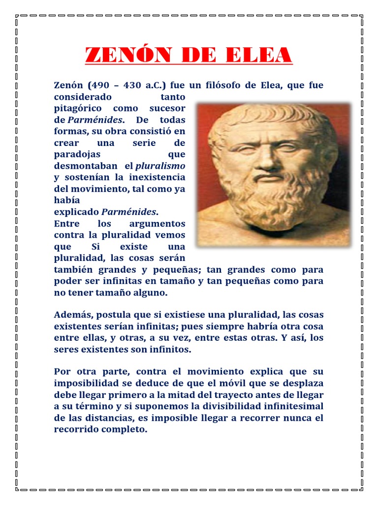 Zenón de Elea | PDF | Metafísica | Epistemología