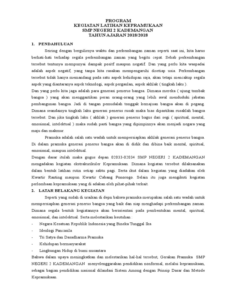 Program Mingguan Pramuka | PDF