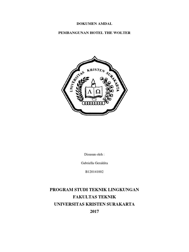 Dokumen Amdal Hotel The Wolter | PDF