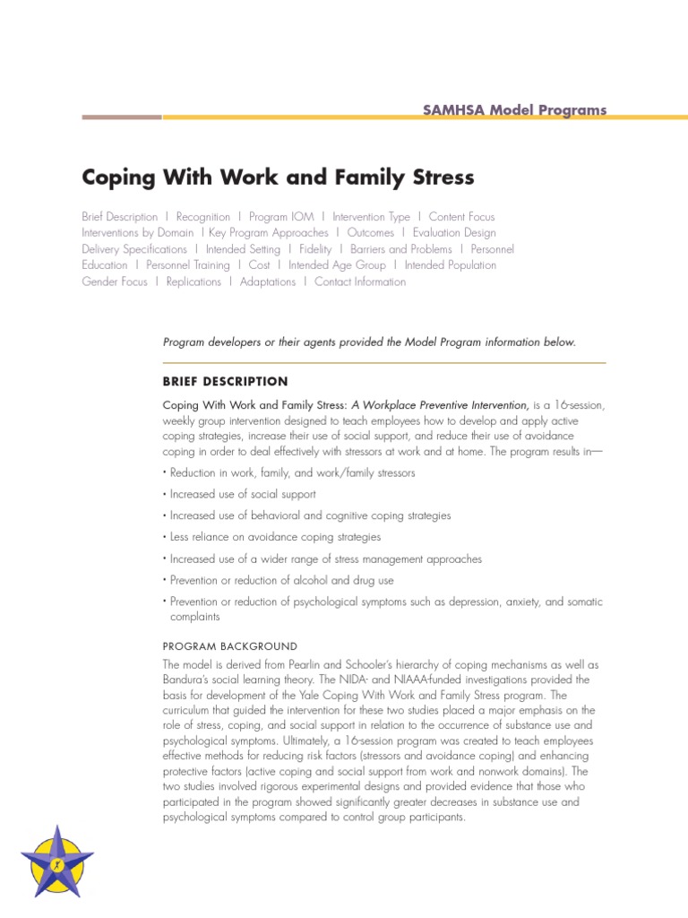 Coping With Family and Work | PDF | Coping (Psychology) | Social Support
