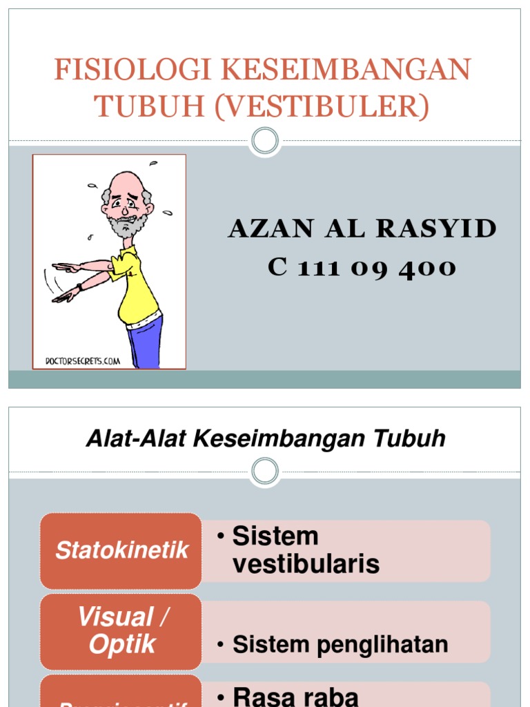 Fisiologi Keseimbangan Tubuh (Vestibuler) Azan | PDF