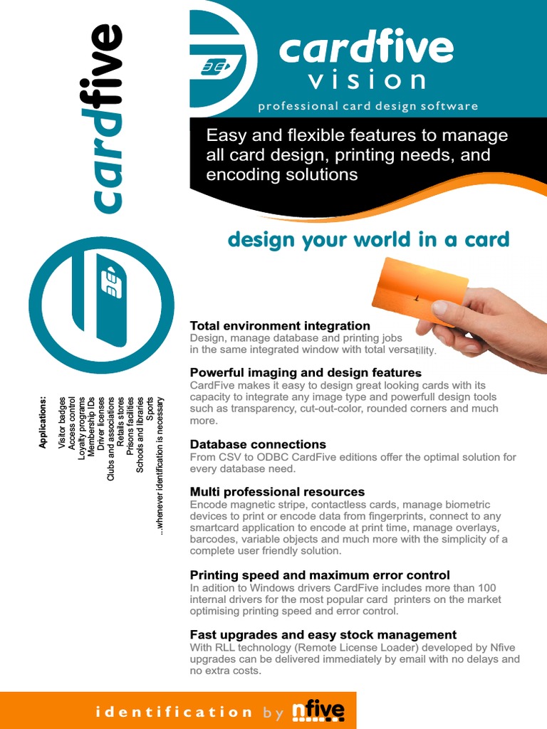 Card Five Vision Brochure | Download Free PDF | Smart Card | Databases