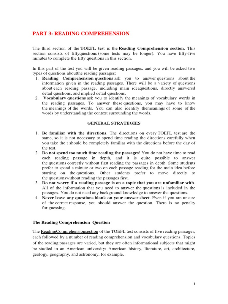 Toefl PBT Test 3 | PDF | Reading Comprehension | Hypertension