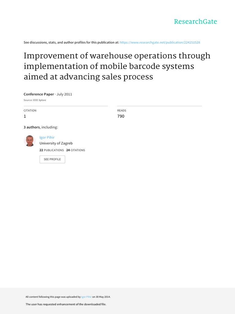 Improvement of Warehouse Operations Through Implementation of Mobile ...