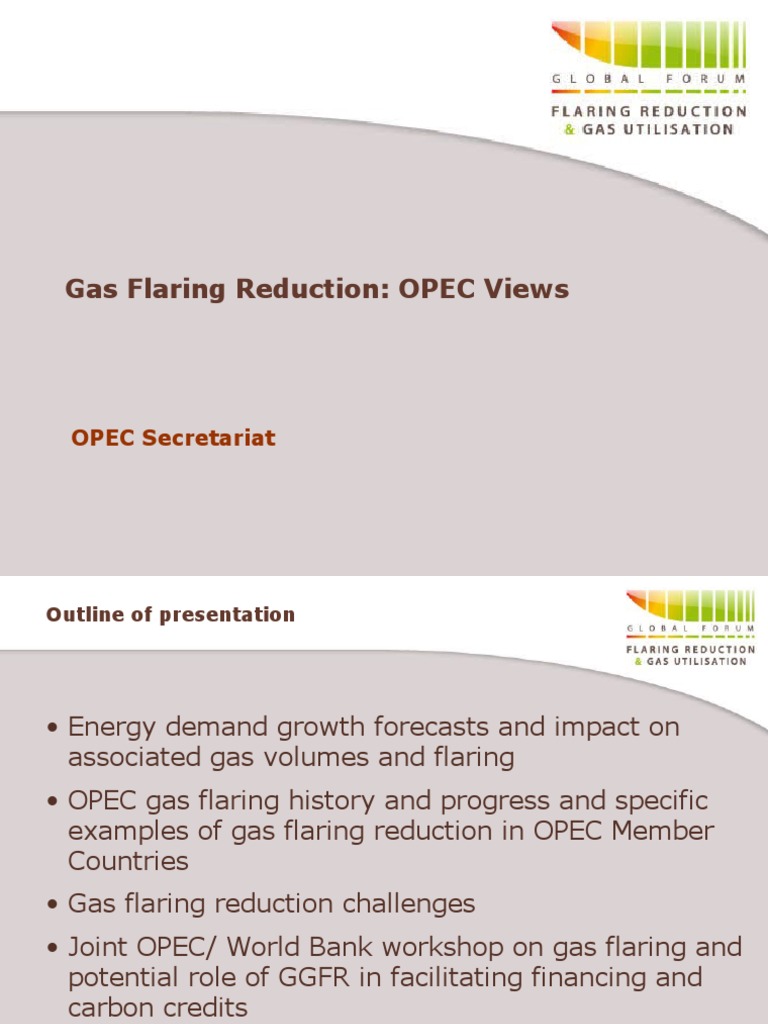 Gas Flaring Reduction: OPEC Views | PDF | Clean Development Mechanism ...