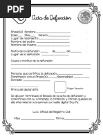 Acta de Defuncion Miss Donato PDF | PDF