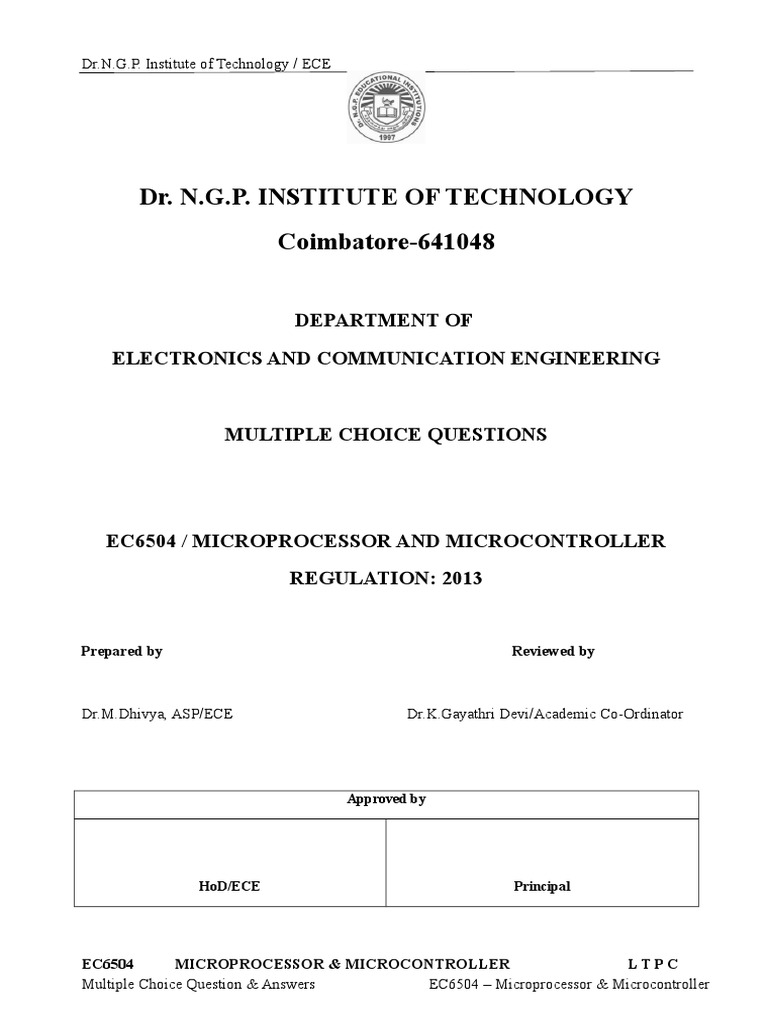 MPMC MCQ | PDF | Input/Output | Central Processing Unit