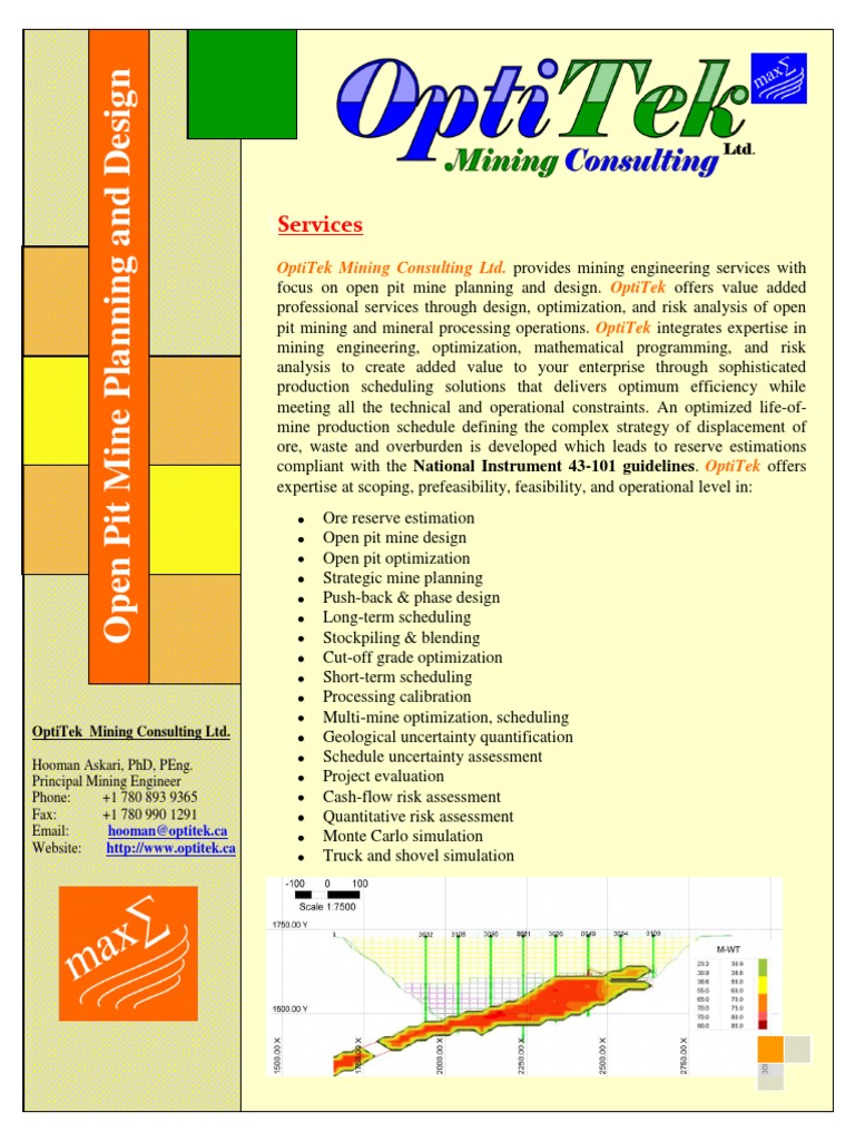 Services: Optitek Mining Consulting Ltd. Optitek Optitek | PDF | Mathematical Optimization ...