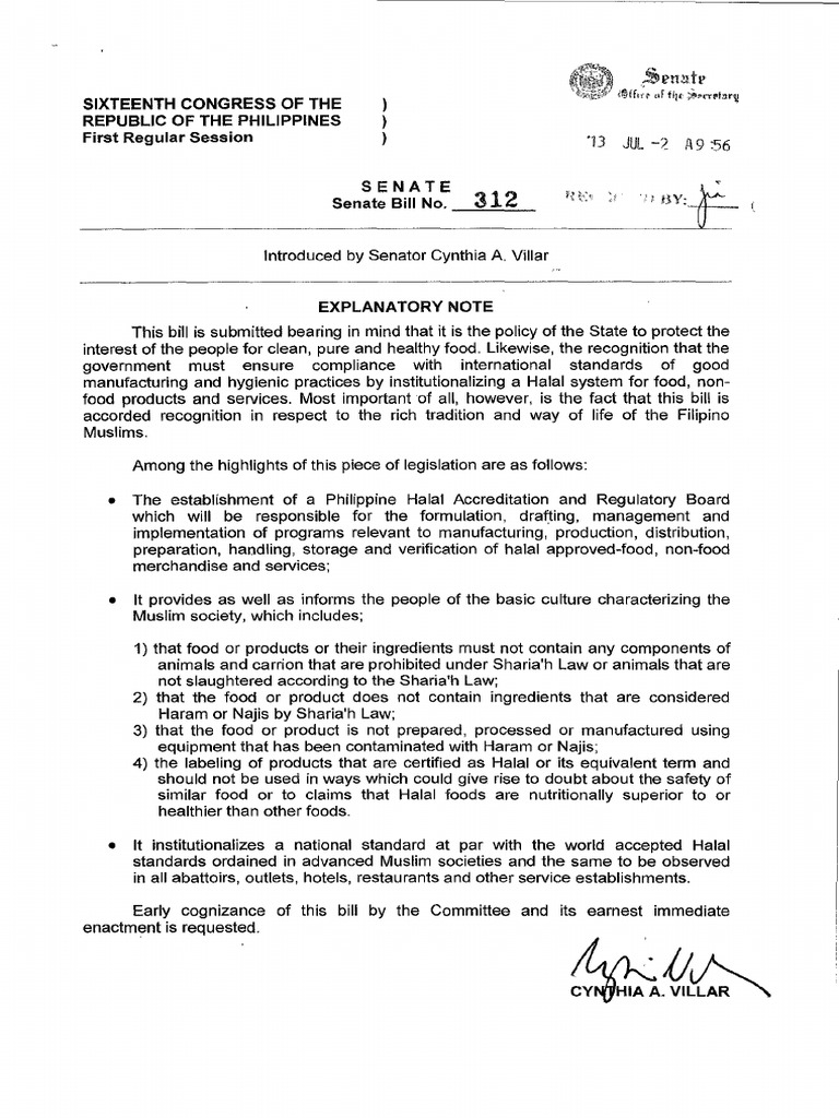Philippine Halal Act | PDF | Sharia | Foods