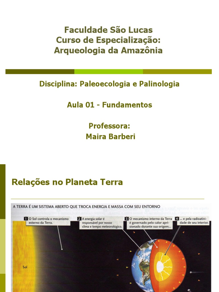 Fundamentos de Paleoecologia e Palinologia | PDF | Geologia | Ambiente ...