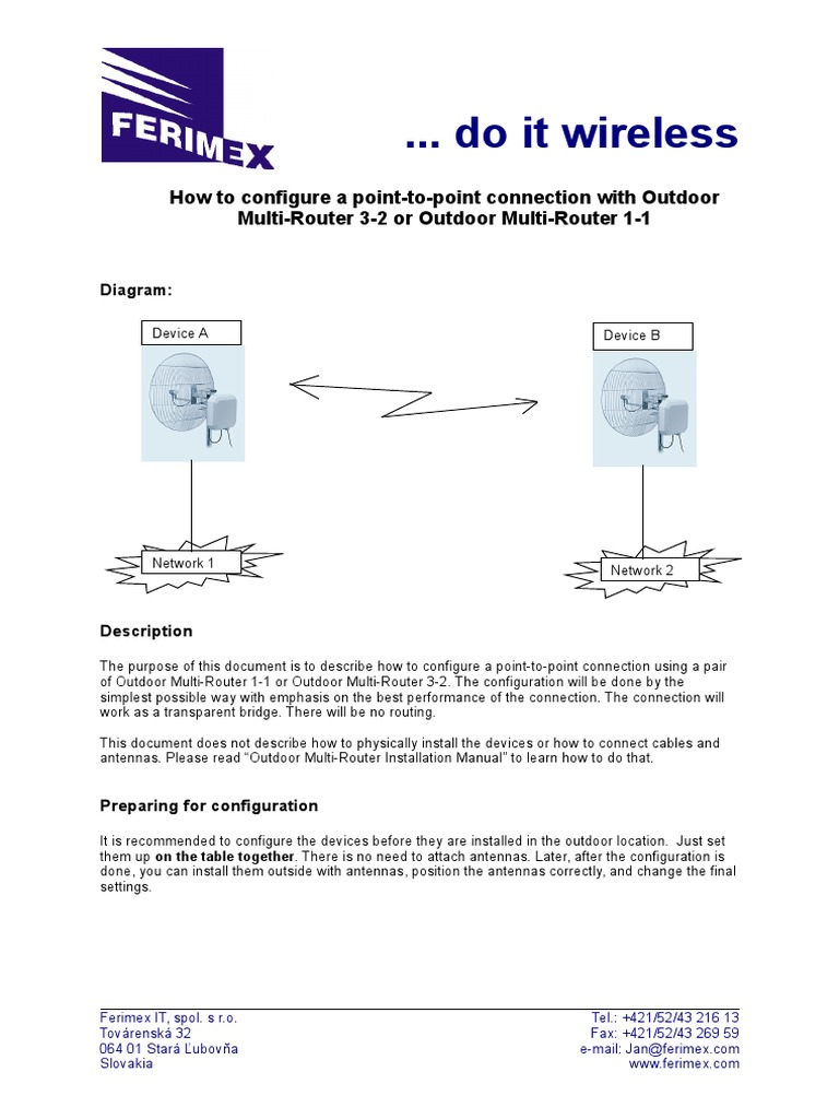 How To Configure Long Distance PTP Connection With OMR 32 and 11 | PDF ...