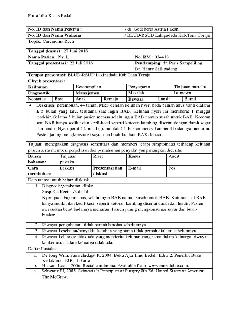 Portofolio Bedah - CA. Rekti | PDF