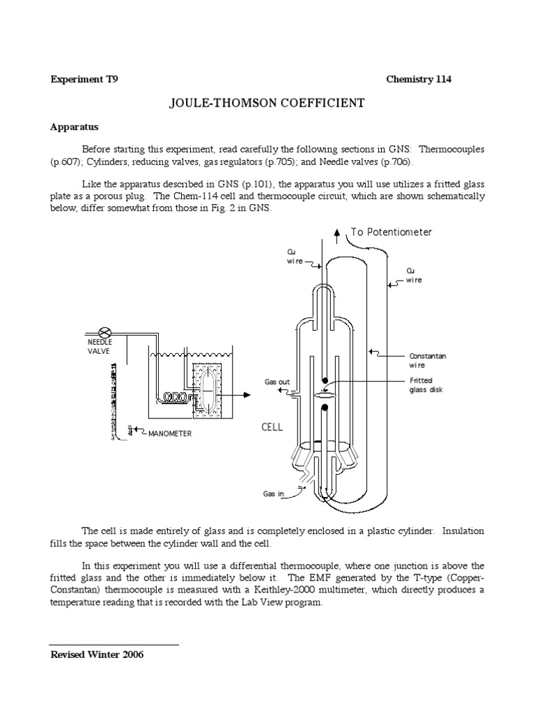 T9 Joule Thomson Coefficient | Gases | Continuum Mechanics