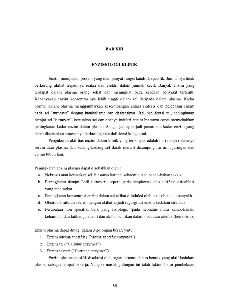 Bab Xiii Enzimologi Klinik | PDF
