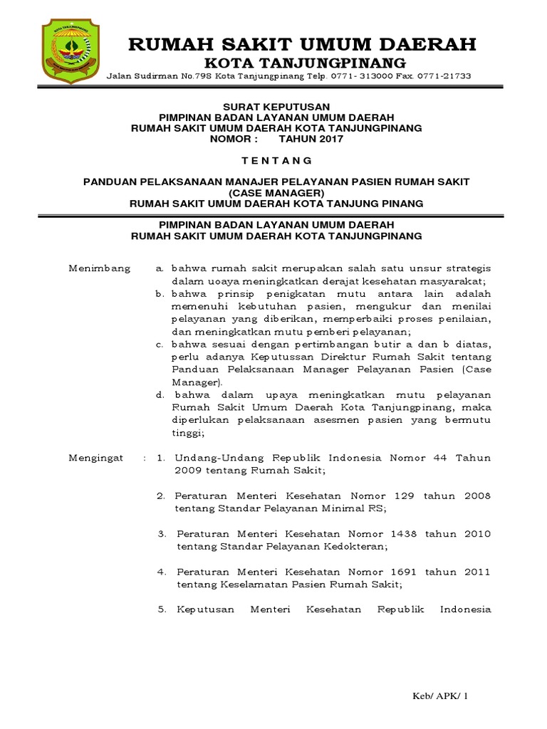 SK Panduan Case Manager | PDF