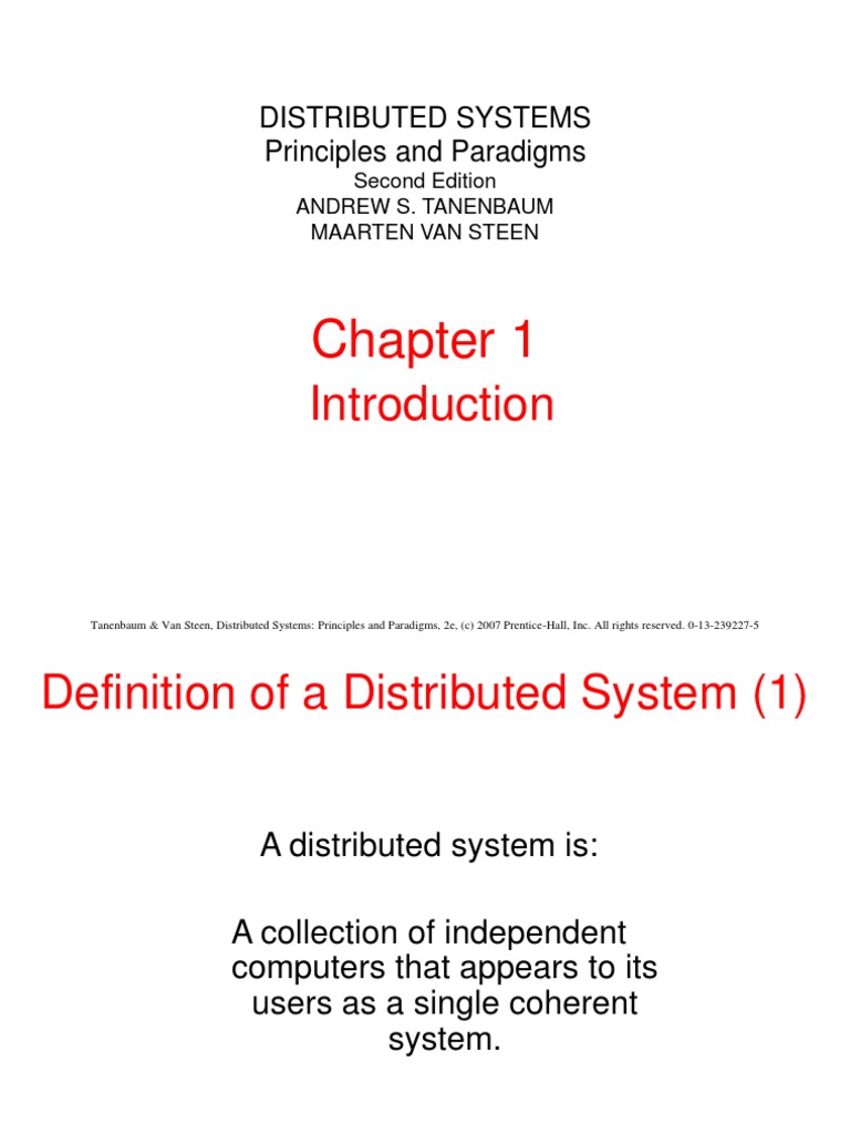 Distributed Systems Principles and Paradigms: Second Edition Andrew S ...