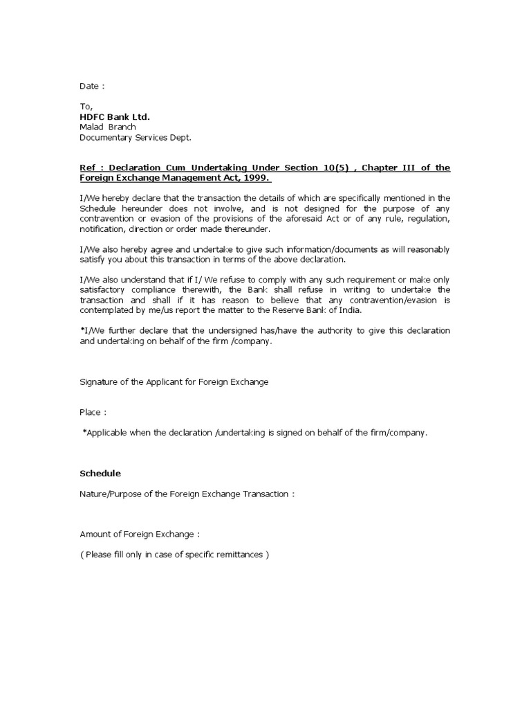 Fema Declaration | PDF